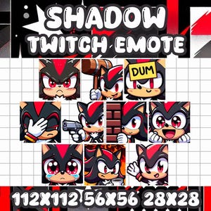 Shadow Twitch Emote Pack | 10 Cute Kawaii Chibi Icons for Twitch and ...