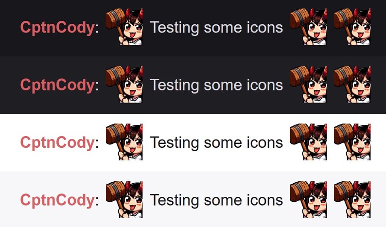 Demon Girl BONK Emote | Kawaii Chibi Icon for Twitch and Discord - Etsy