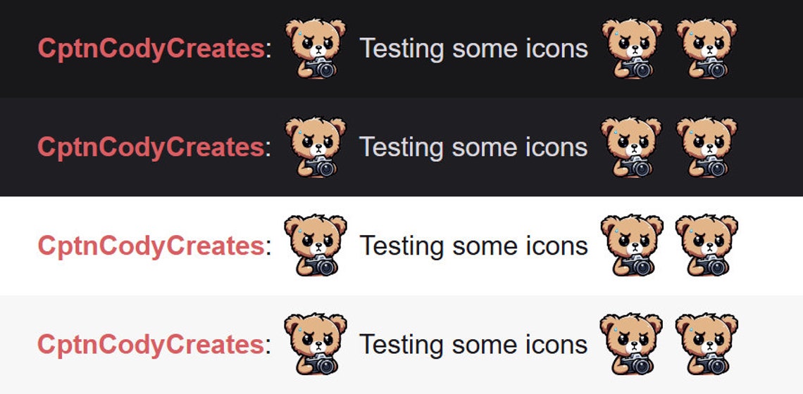 Teddy Bear Caught in 4K Emote Cute Twitch & Discord Icons Kawaii Chibi ...