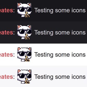 White Cat Saxophone Emote | Kawaii Chibi Jazz Icon for Twitch and ...