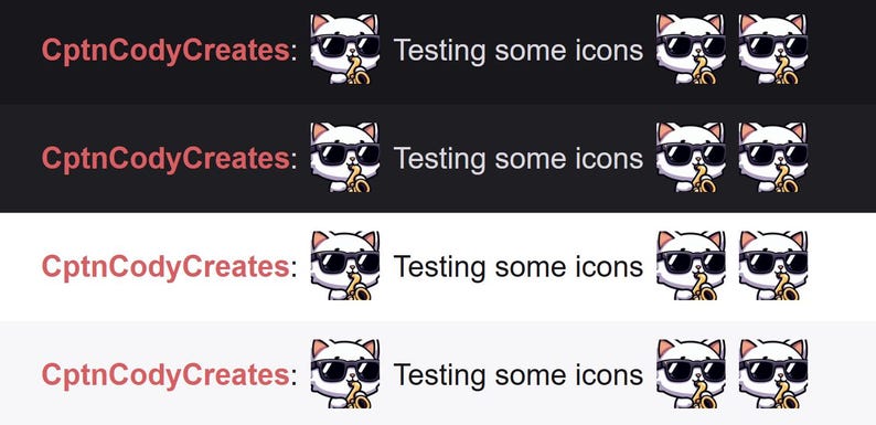 White Cat Saxophone Emote | Kawaii Chibi Jazz Icon for Twitch and ...
