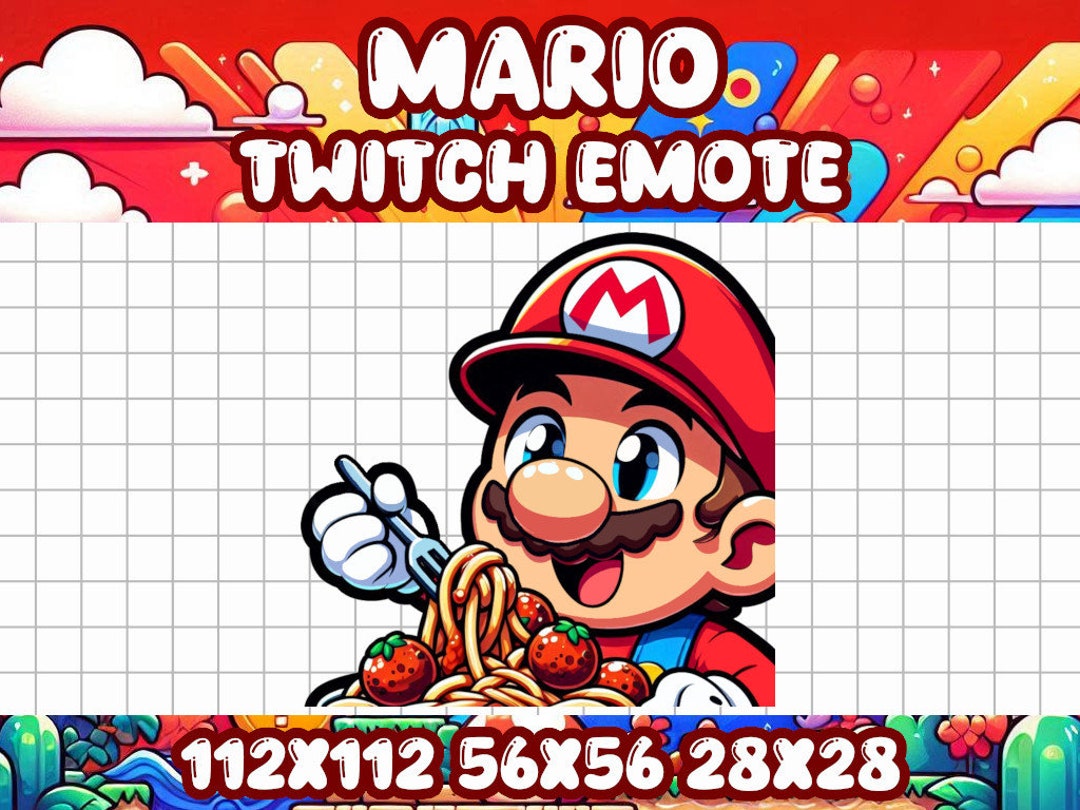 Mario Spaghetti Emote for Twitch and Discord - Etsy