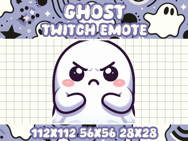 Angry Ghost Twitch Emote | Kawaii Discord Icon (digital Download) - Etsy