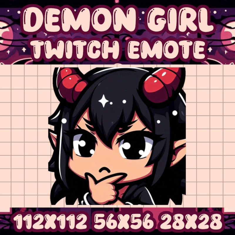 Chibi Demon Girl Emotes - Etsy