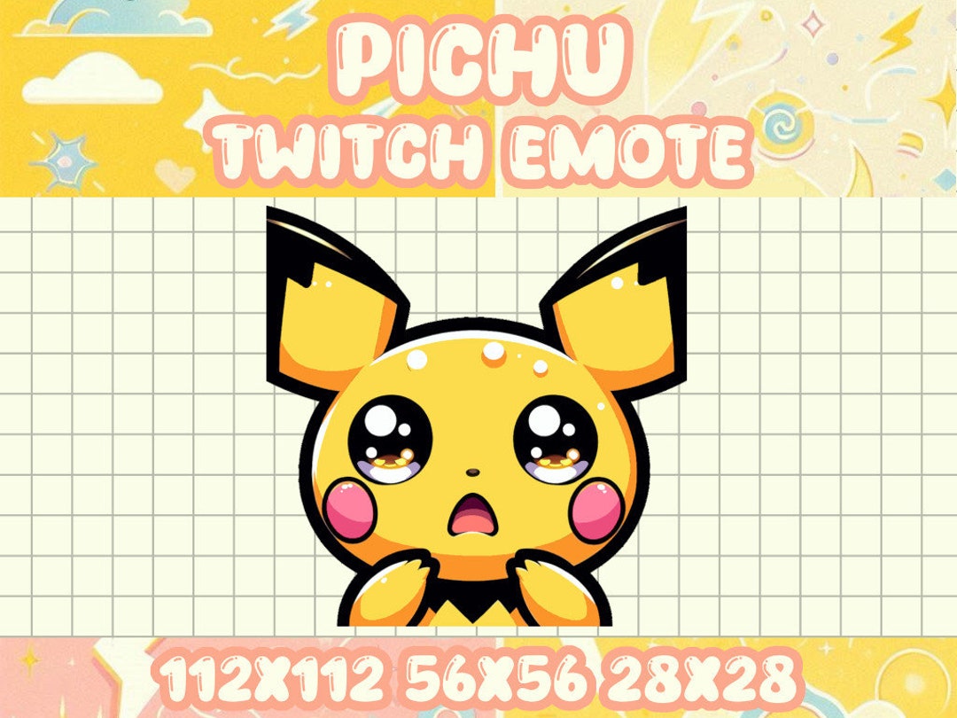 Pichu Scared Emote for Streams and Chats Kawaii Icon Set - Etsy