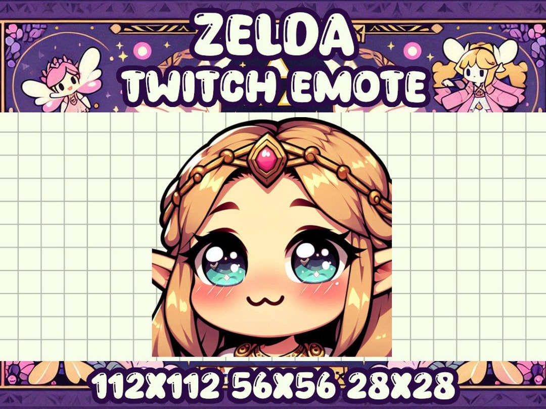 Princess Zelda Blush Emote Legend of Zelda Twitch & Discord Icons ...