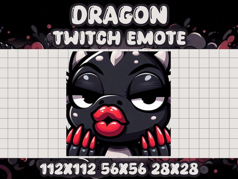 Black Dragon Slay Emote for Twitch/discord (digital Download) - Etsy