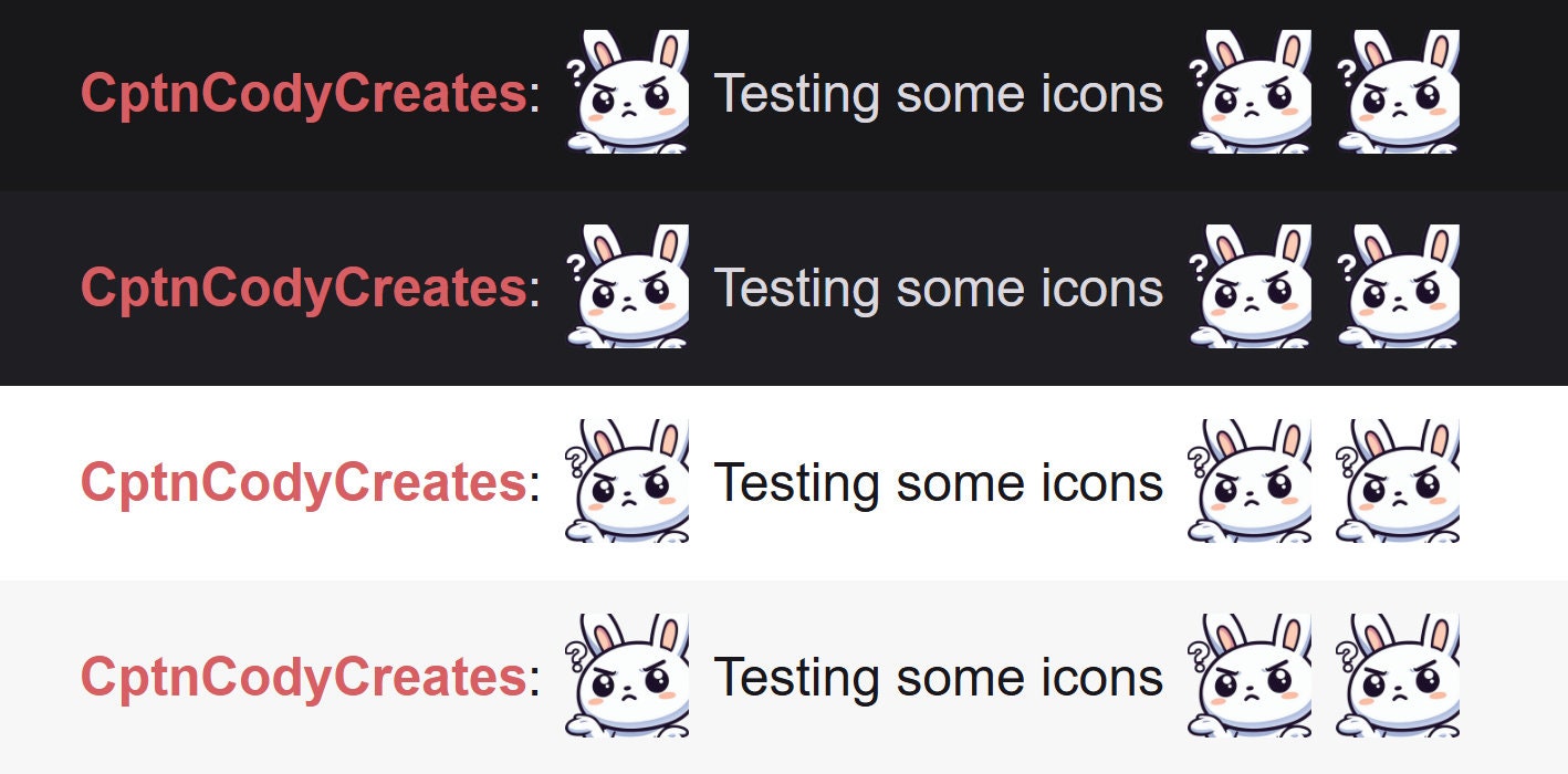 White Rabbit Confused Emote for Twitch Discord | Kawaii Chibi ...
