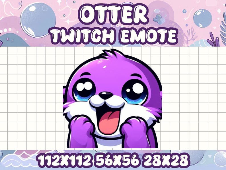 Purple Otter POG Emote Icon for Twitch and Discord - Etsy