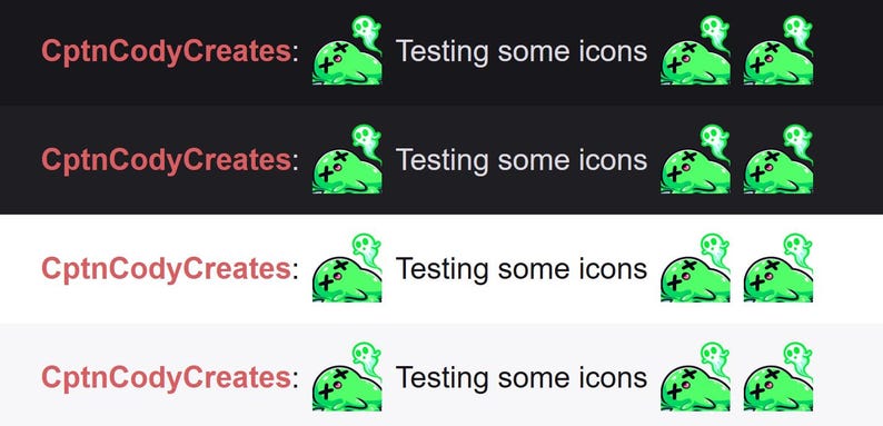 Green Slime Blob Dead Emote | Kawaii Ghost Icon for Twitch and Discord ...