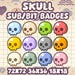 Skull Sub or Bit Badge Icons for Twitch Streamers - Etsy