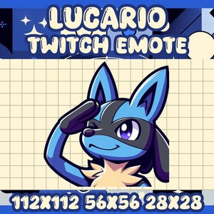 Lucario Salute Emote for Discord and Twitch Livestreams - Etsy
