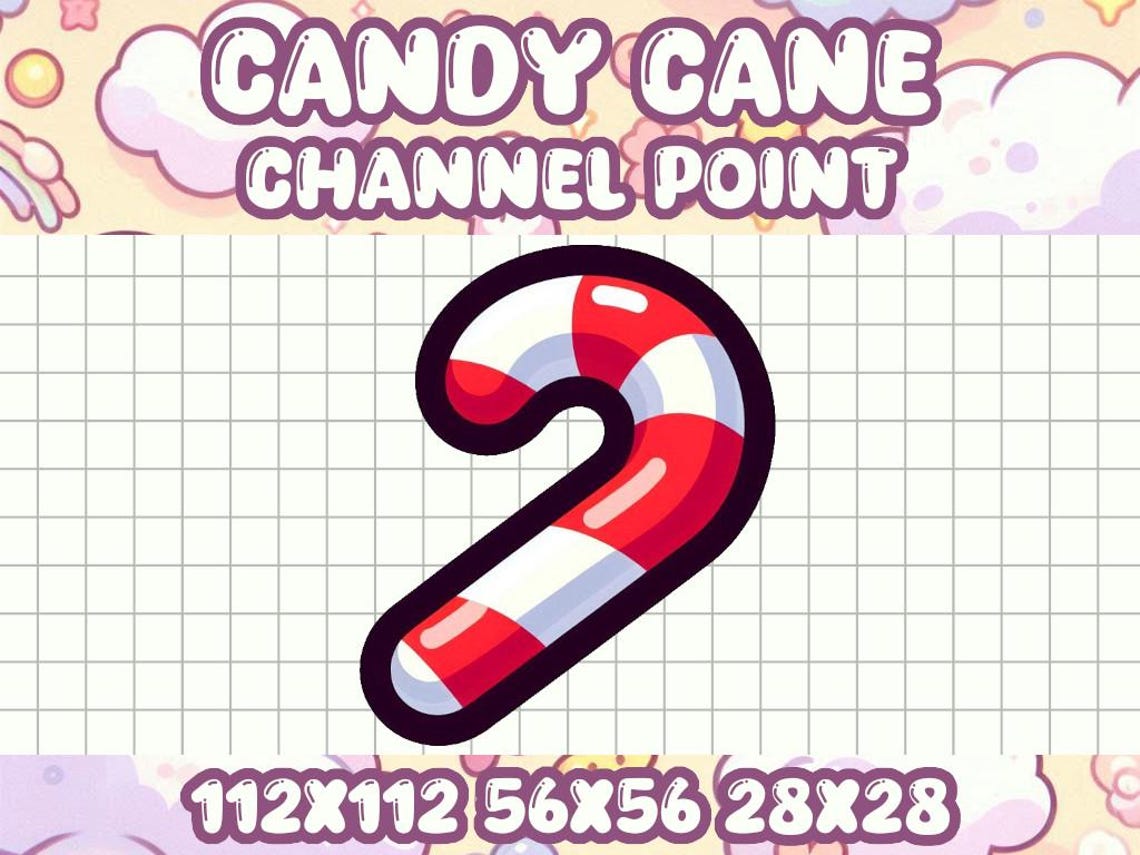 Candy Cane Channel Point Icon for Twitch Streamers - Etsy