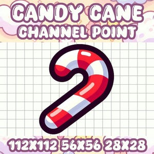 Candy Cane Channel Point Icon for Twitch Streamers - Etsy