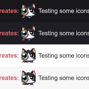 Tuxedo Cat Zoom Emote Cute Kawaii Icon Adorable Gamer Emotes for Twitch ...