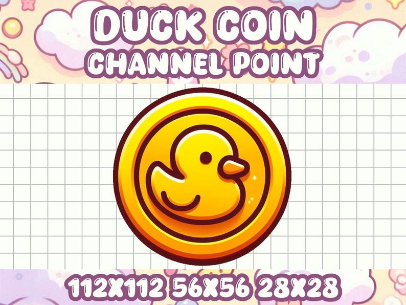 Gold Duck Coin Channel Point Icon for Twitch Streamers - Etsy