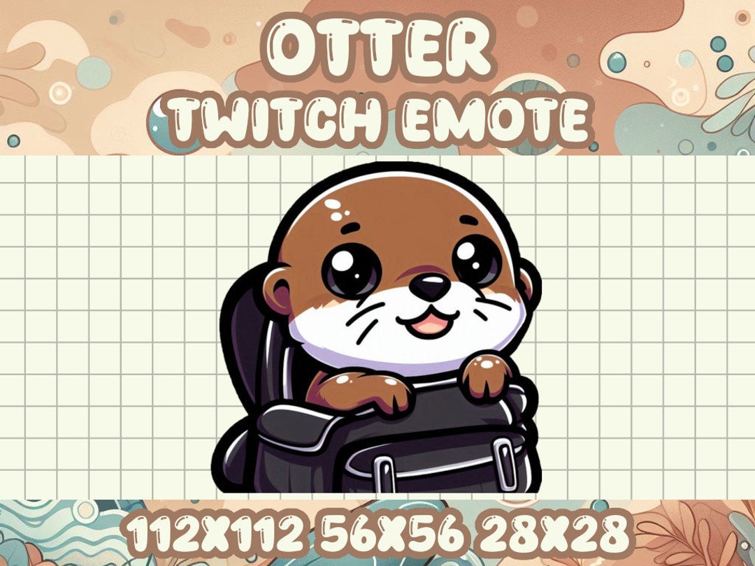 Brown Otter Carry Emote for Livestreams | Cute Twitch Discord Icons - Etsy