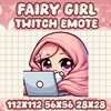 Elf Girl Confused Emote Cute Kawaii Fantasy Chibi Icon for Twitch and ...