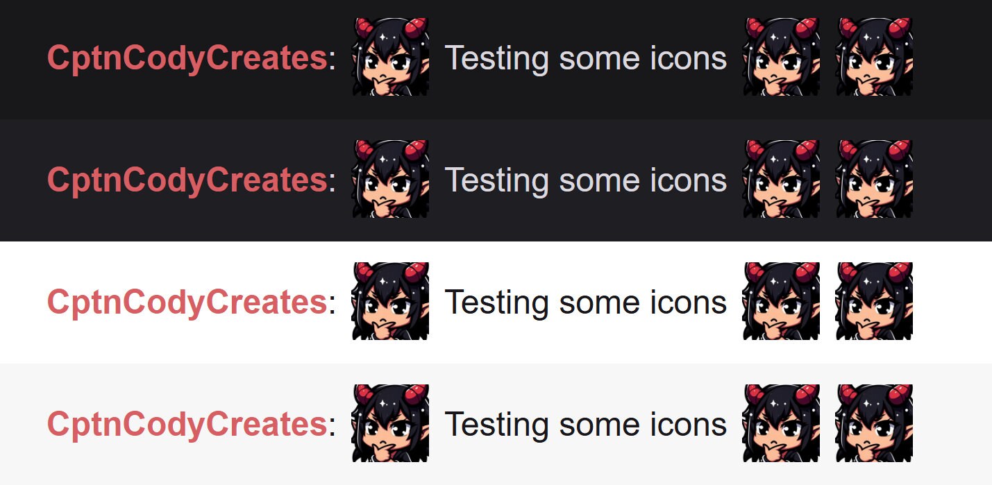 Demon Girl Thinking Emote | Kawaii Chibi Icon for Twitch and Discord - Etsy