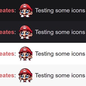 Mario Nervous Emote Cute Kawaii Super Mario Bros Icon Adorable Gamer ...