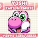 Pink Yoshi POG Emote for Twitch Discord Stream - Etsy