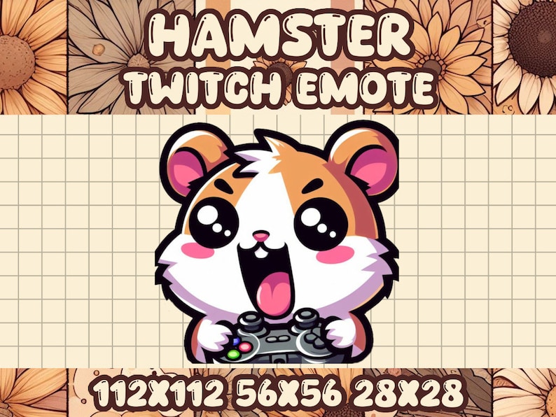 Hamster Gaming Emote for Twitch Discord Streaming - Etsy