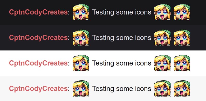 Link POG Emote Legend of Zelda Twitch & Discord Icons Kawaii Chibi ...