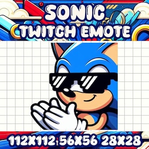 Sonic Ezclap Emote | Cool Chibi Gamer Icon for Twitch and Discord - Etsy