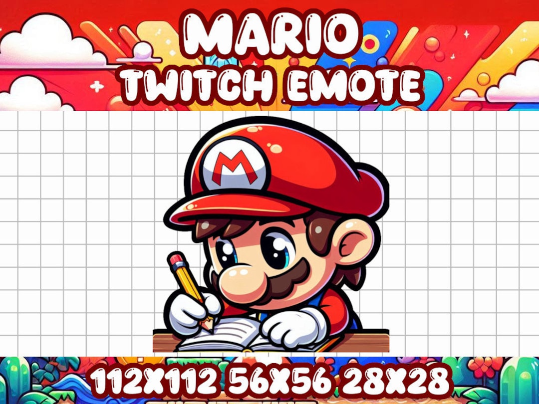 Mario Notes Emote for Gamers, Students, Twitch, Discord - Etsy