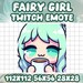 Fairy Girl Coffee Emote Cute Kawaii Chibi Icon for Twitch and Discord ...