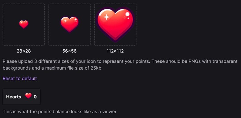 Heart Channel Point Emote | Cute Kawaii Love Icon for Twitch and ...
