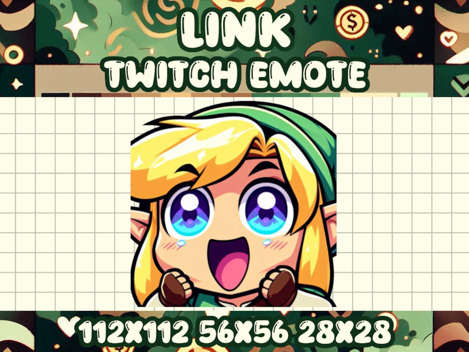 Link POG Emote for Twitch Discord: Link Pog Excited Party Icons - Etsy