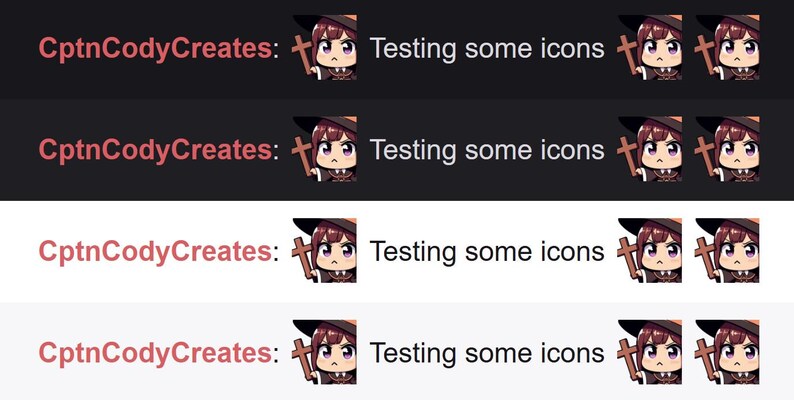 Witch Girl Cross Emote for Twitch/discord – Chibi Gaming Icon (digital ...