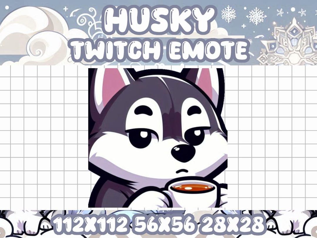 Husky None of My Business Emote for Twitch and Discord - Chibi Animal ...