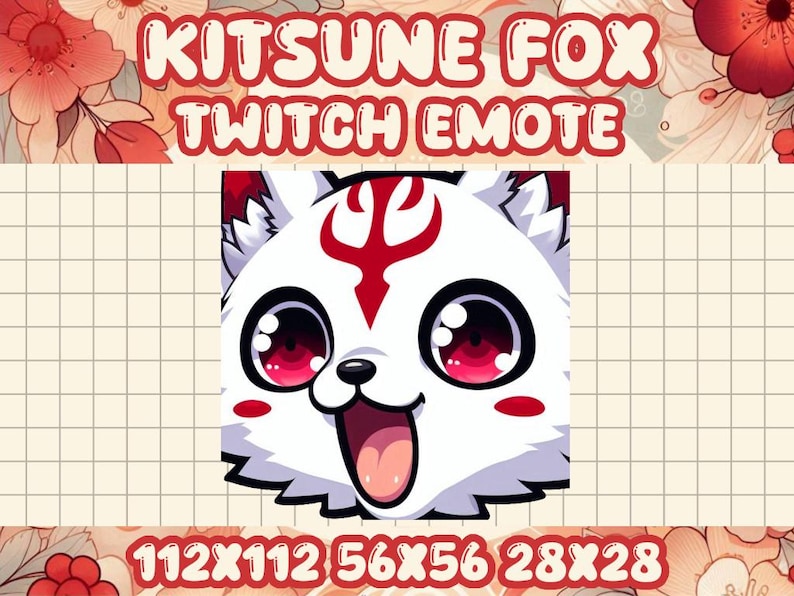 Kitsune Fox POG Emote | Cute Kawaii Chibi Icon for Twitch and Discord ...