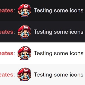 Mario Sad Emote for Twitch and Discord - Gamer Icon Kawaii Chibi Style ...