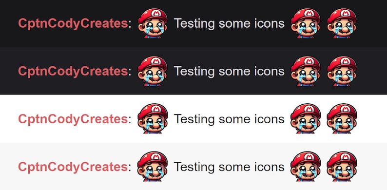 Mario Sad Emote Cute Kawaii Super Mario Bros Icon Adorable Gamer Emotes ...