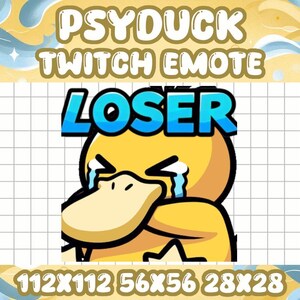 Psyduck Loser Emote for Kawaii Gamer Chats and Stream Icons - Etsy