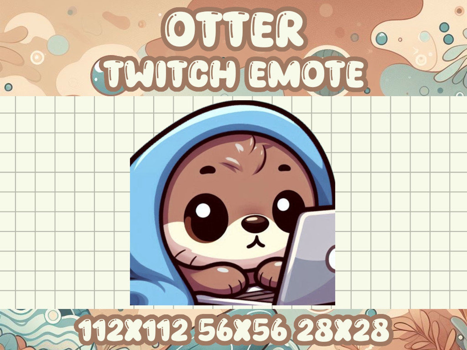 4-pack Emote Bundle: Otter Notes, Muscle, Light Sticks, Cozy Laptop ...