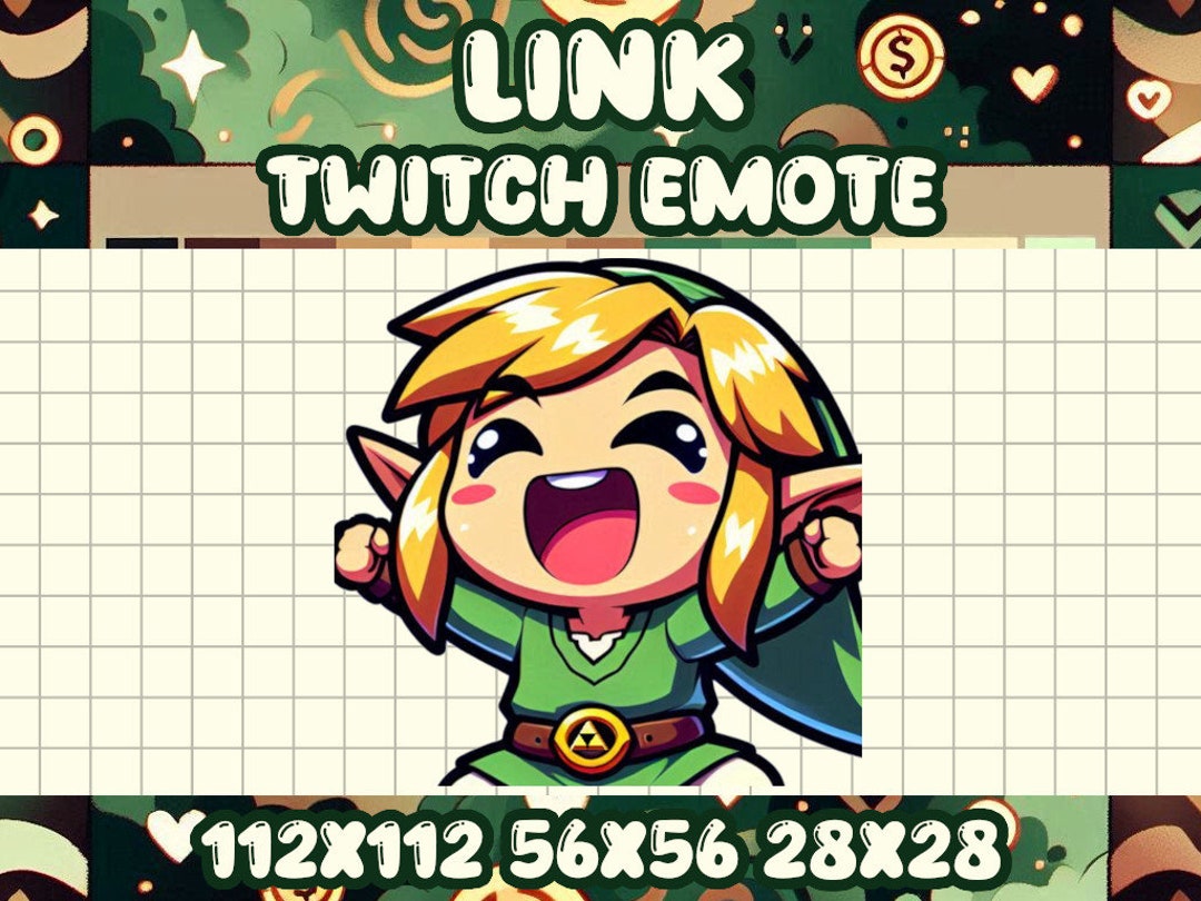 Link Celebrate Emote | Legend of Zelda Twitch & Discord Icons | Kawaii ...