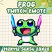 Frog Light Sticks Emote Cute Twitch & Discord Icons Kawaii Chibi Gamer ...