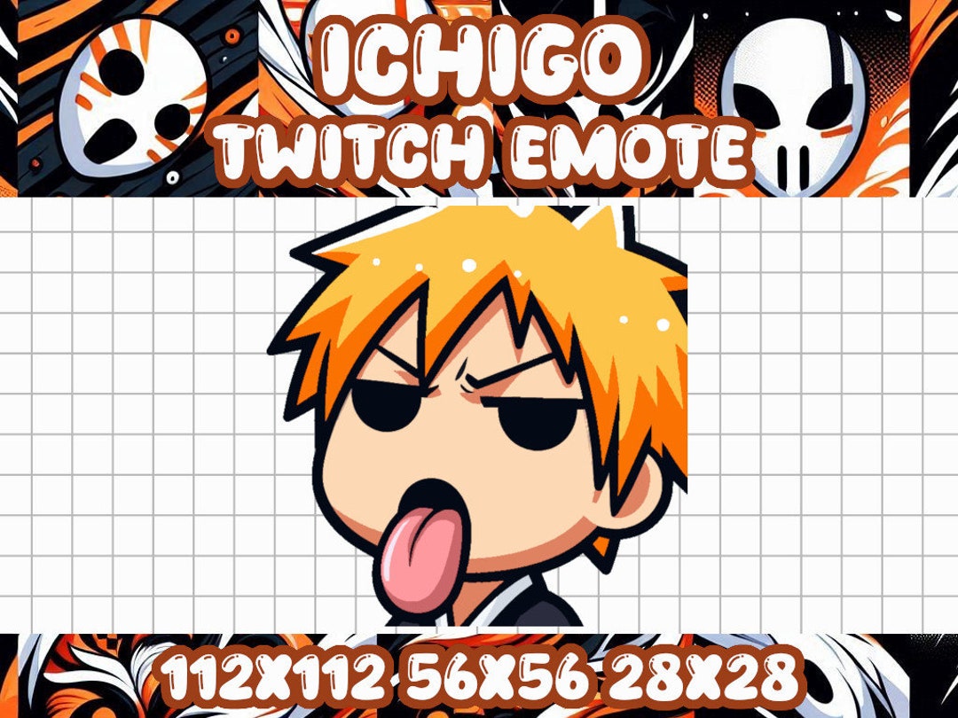 Ichigo Kurosaki Tongue Emote Cute Kawaii Bleach Icon Adorable Gamer ...