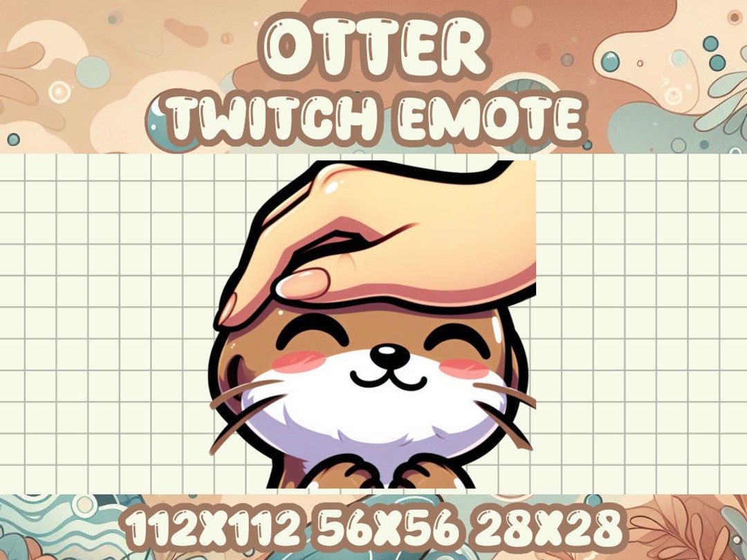 Brown Otter Pet Emote Icons for Twitch & Discord - Adorable Chibi Pet ...