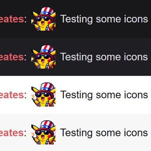Pikachu 4th of July Emote Pokémon Twitch Discord Icon Kawaii Chibi ...