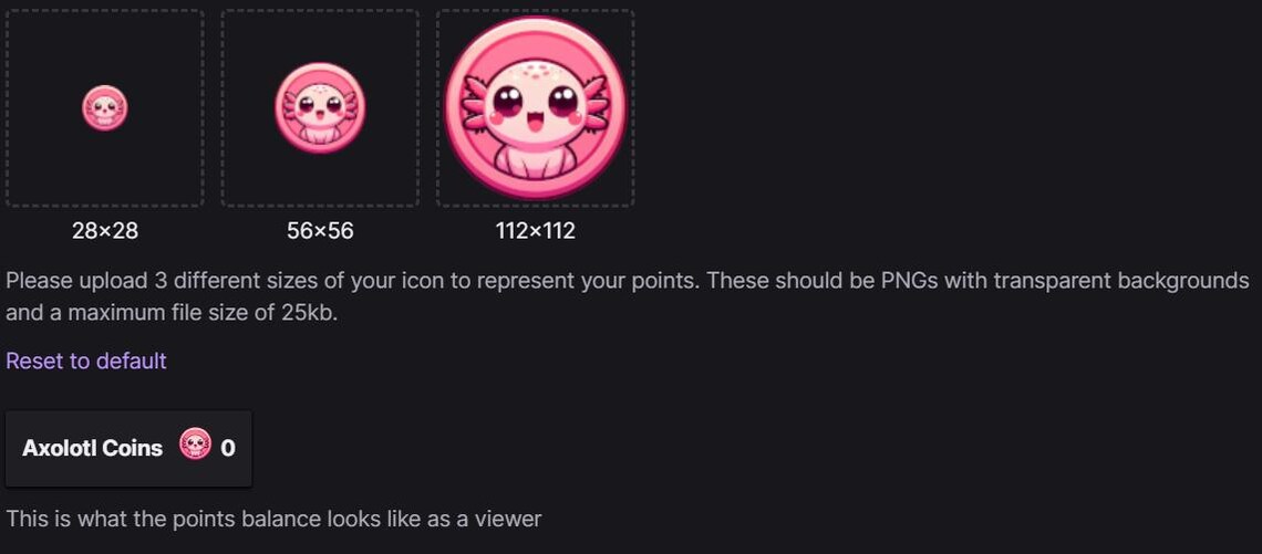 Pink Axolotl Coin Channel Point Icon for Twitch Streamers - Etsy