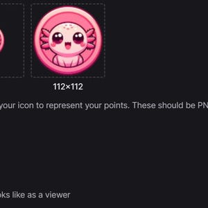 Pink Axolotl Coin Channel Point Icon for Twitch Streamers - Etsy
