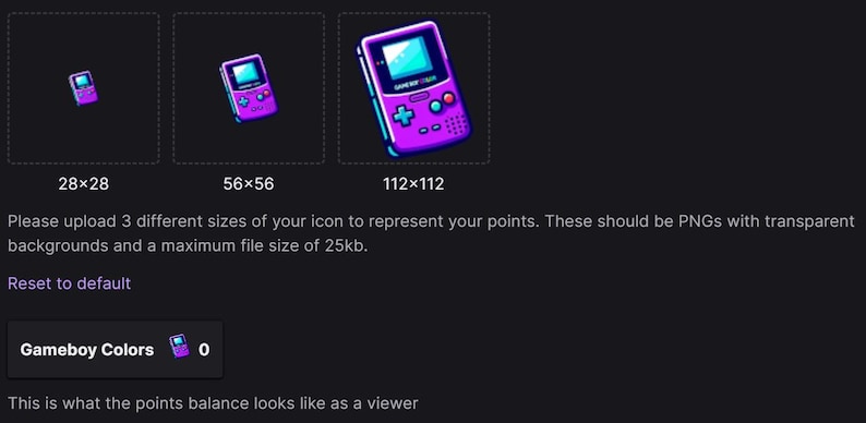 Gameboy Color Channel Point Icon for Twitch Streamers - Etsy