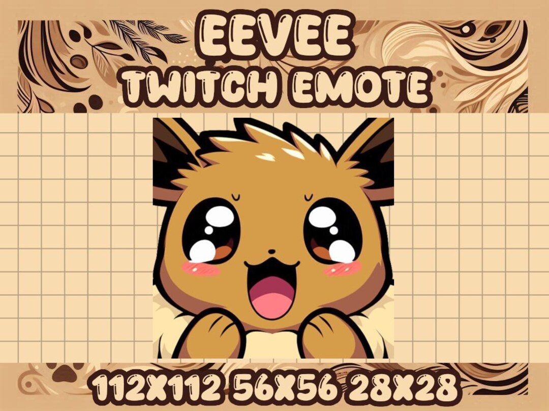 Eevee POG Emote Cute Kawaii Chibi Icon for Twitch and Discord - Etsy