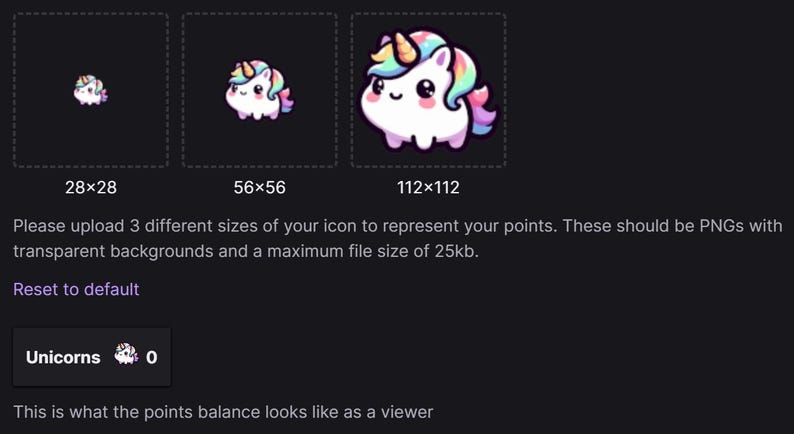Unicorn Channel Point Icon for Twitch Streamers - Etsy
