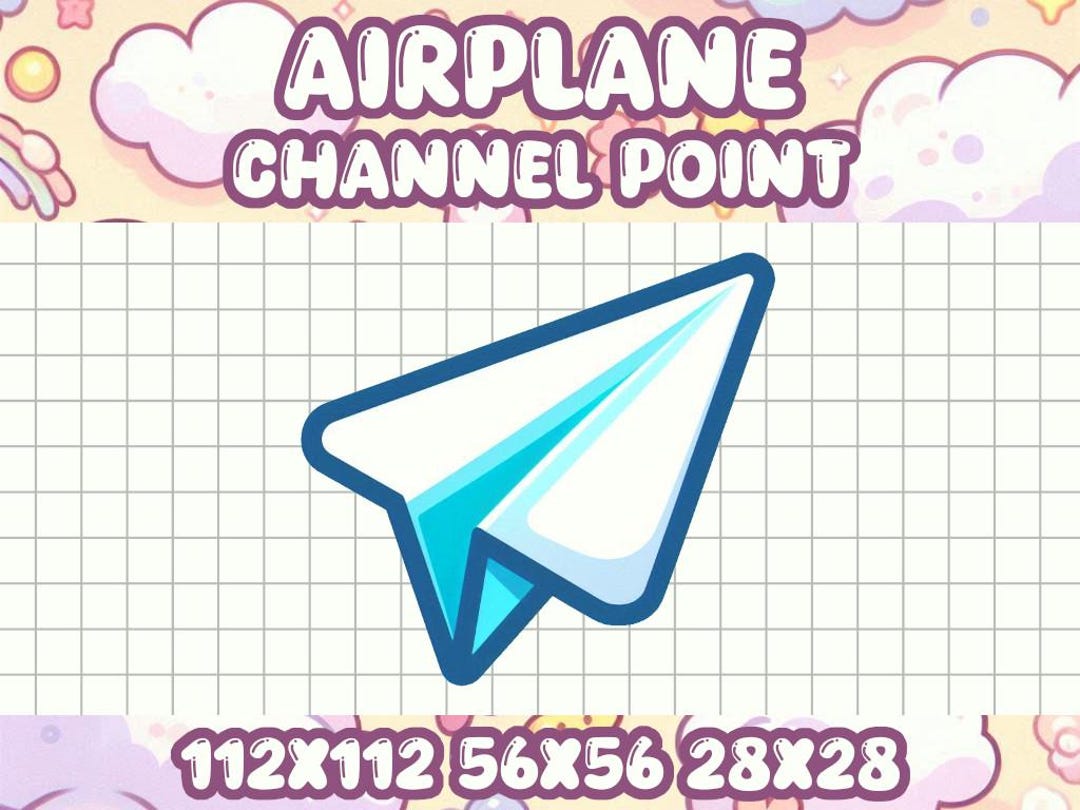Paper Airplane Channel Point Icon | Fun Reward Badge for Twitch ...